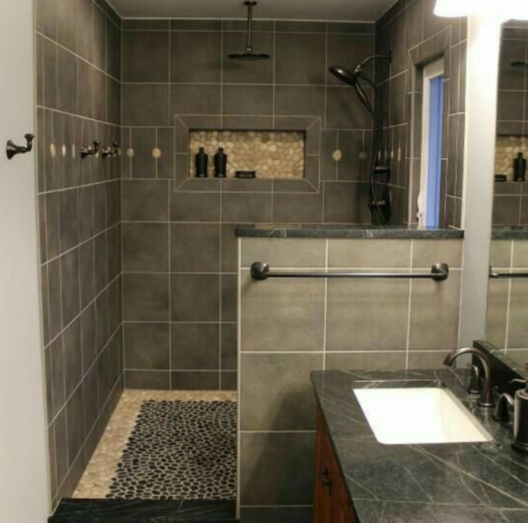 37 ideas to separate the shower area from the bathroom with concrete ...
