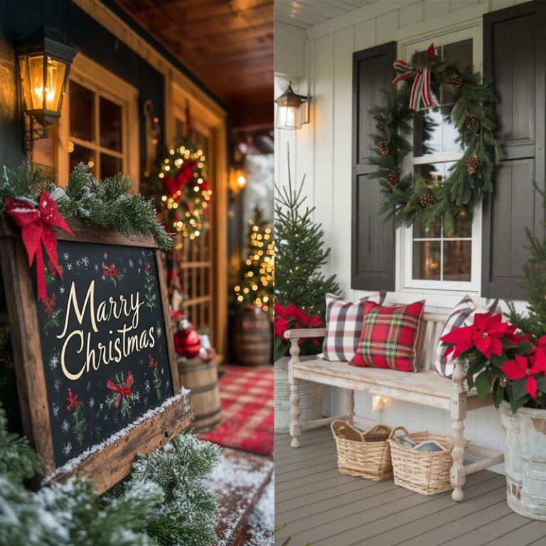 38 Christmas Porch Decor Ideas to Welcome the Holiday Season – Crafty Daily